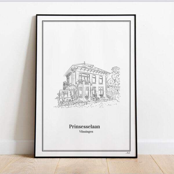 Handgetekende huis illustratie - modern en stijlvol - Artli